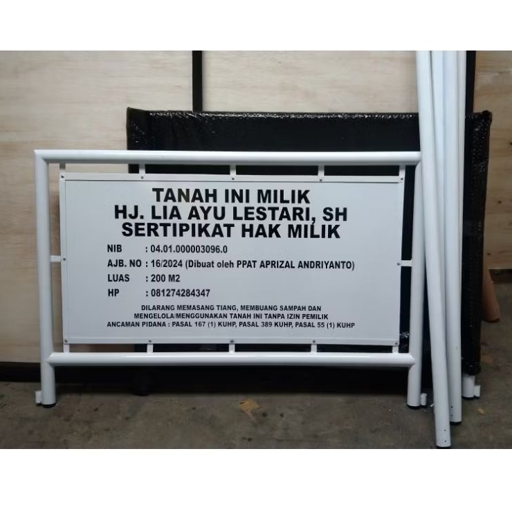 Jual Plang Custome Ukuran 80x120cm + Tiang 2 Meter | Shopee Indonesia