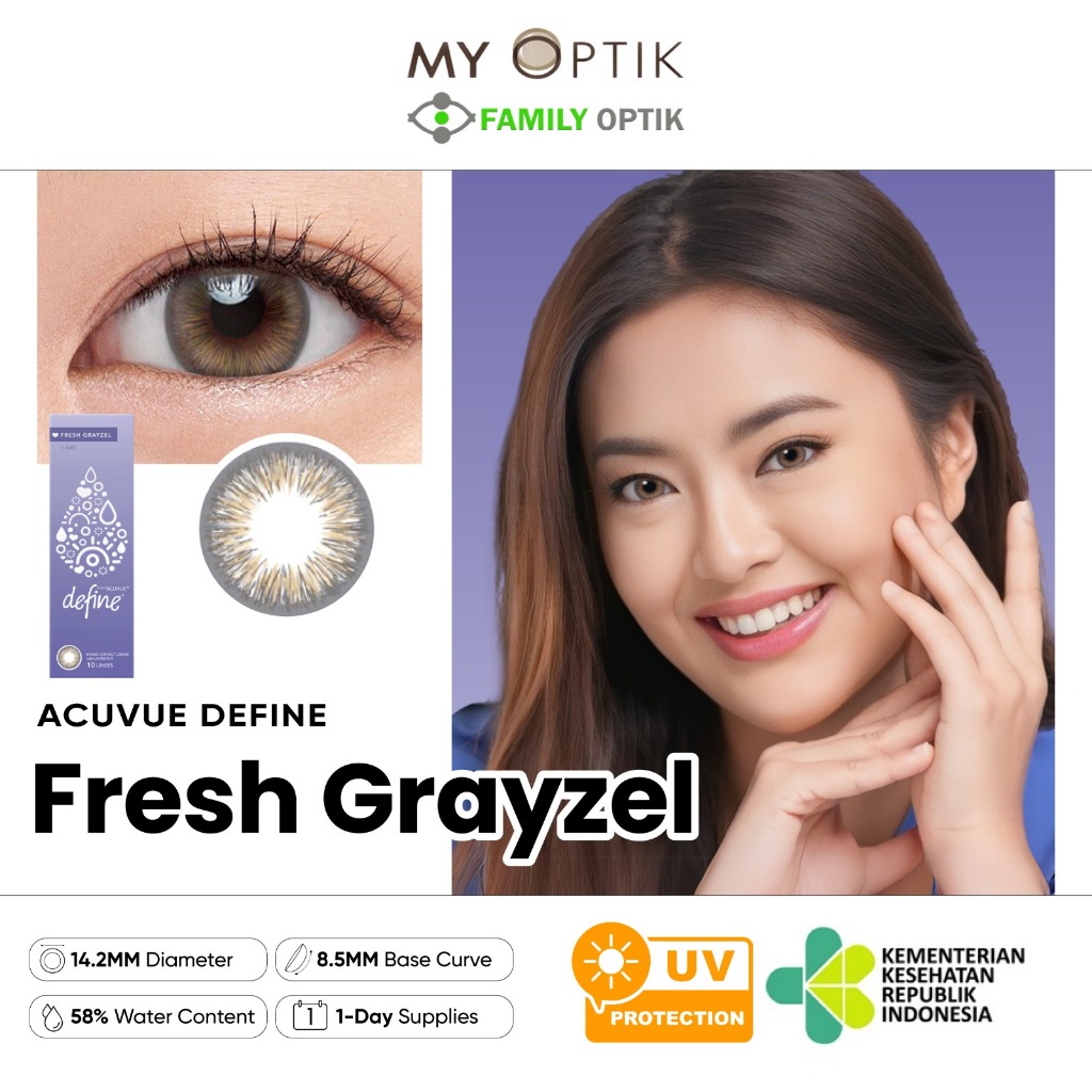 Jual Acuvue Define 1 Day Fresh Grayzel Softlens Warna Harian | Shopee Indonesia