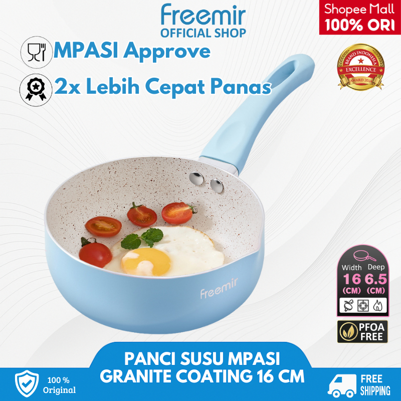 Jual Special freemir Panci Sup Blue Series 16 cm Panci Susu Rebus MPASI ...