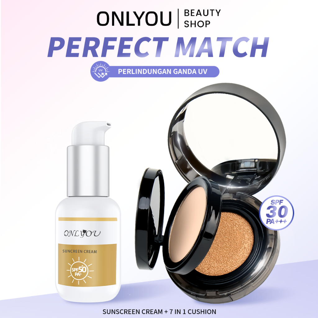 Jual ONLYOU Double Coverage Air Cushion 2in1 Cushion Foundation ...