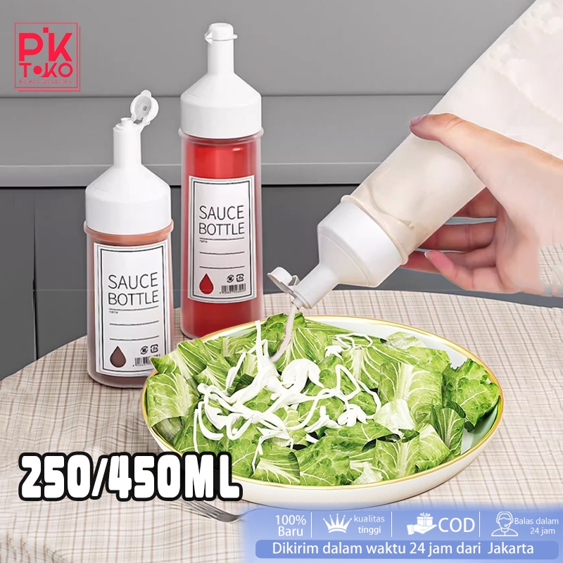 Jual Botol Saos 450ml Pencet untuk Saus Kecap Tomat, Botol Cairan ...