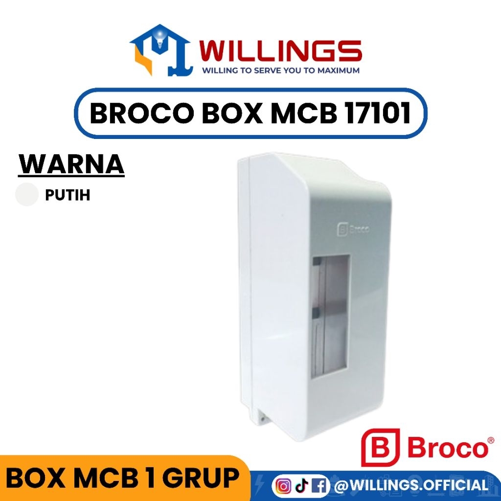 Jual WILLINGS - BROCO 17101 OB BOX MCB 1 GROUP OUTBOW ABU ELECTRICAL ...