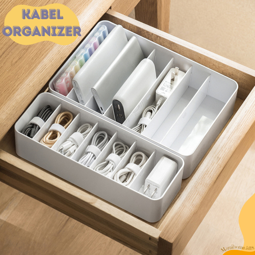 Jual Kotak Kabel Organizer Cable Storage Box Kotak Laci Penyimpanan 5 ...
