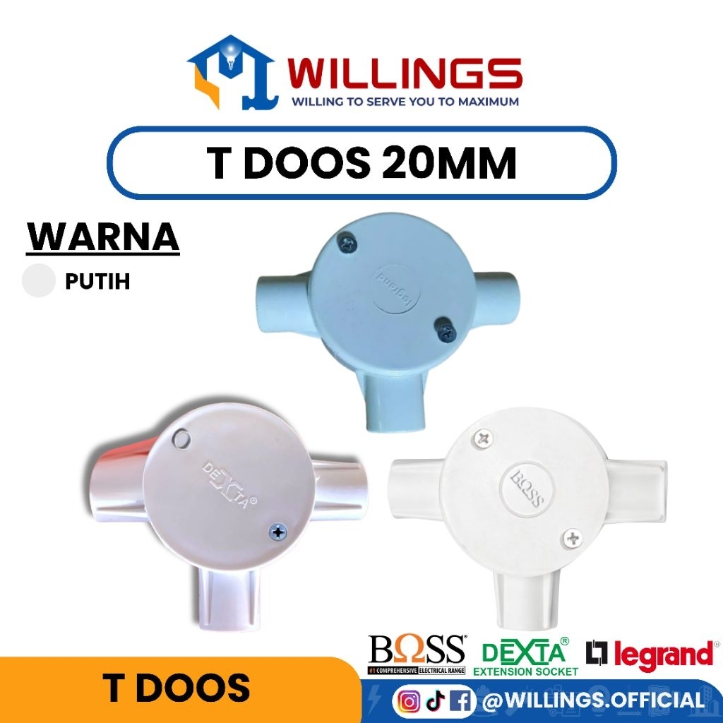 Jual T-DOOS 20 MM PIPA CONDUIT / PIPA LISTRIK / T DUS T DOS | Shopee ...
