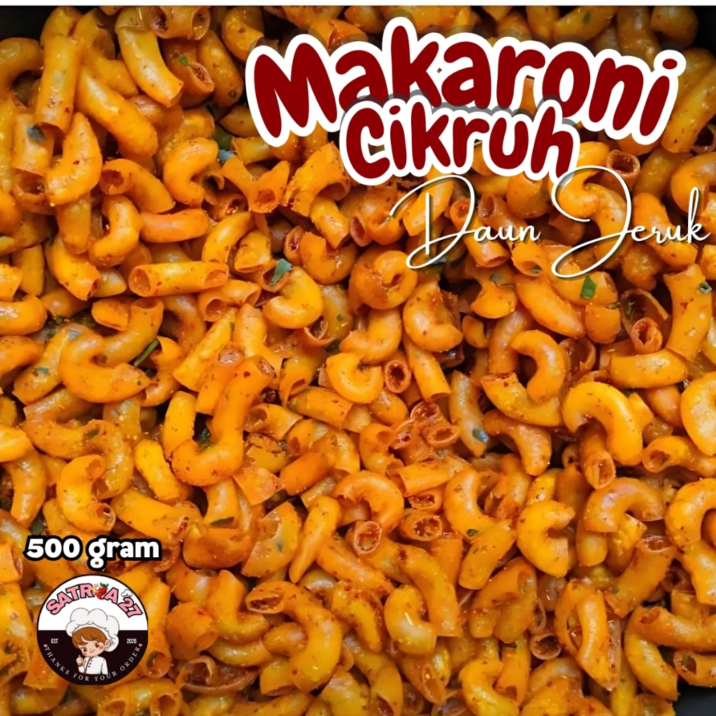 Jual MAKARONI CIKRUH ISI 500gram PEDAS GURIH DAUN JERUK | Shopee Indonesia