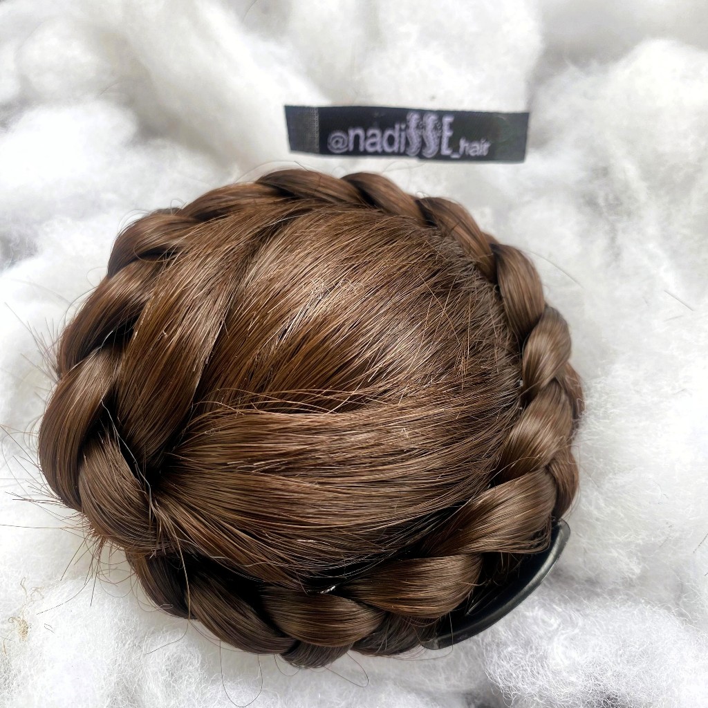 Jual Cepol Rambut Jepit Siap Pakai variasi Kepang Samping - Hair Bun by ...