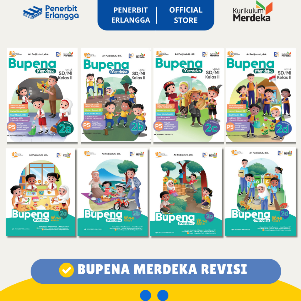 Jual [Erlangga Official] Bupena Merdeka Sd/Mi Kelas 2a 2b 2c 2d ...
