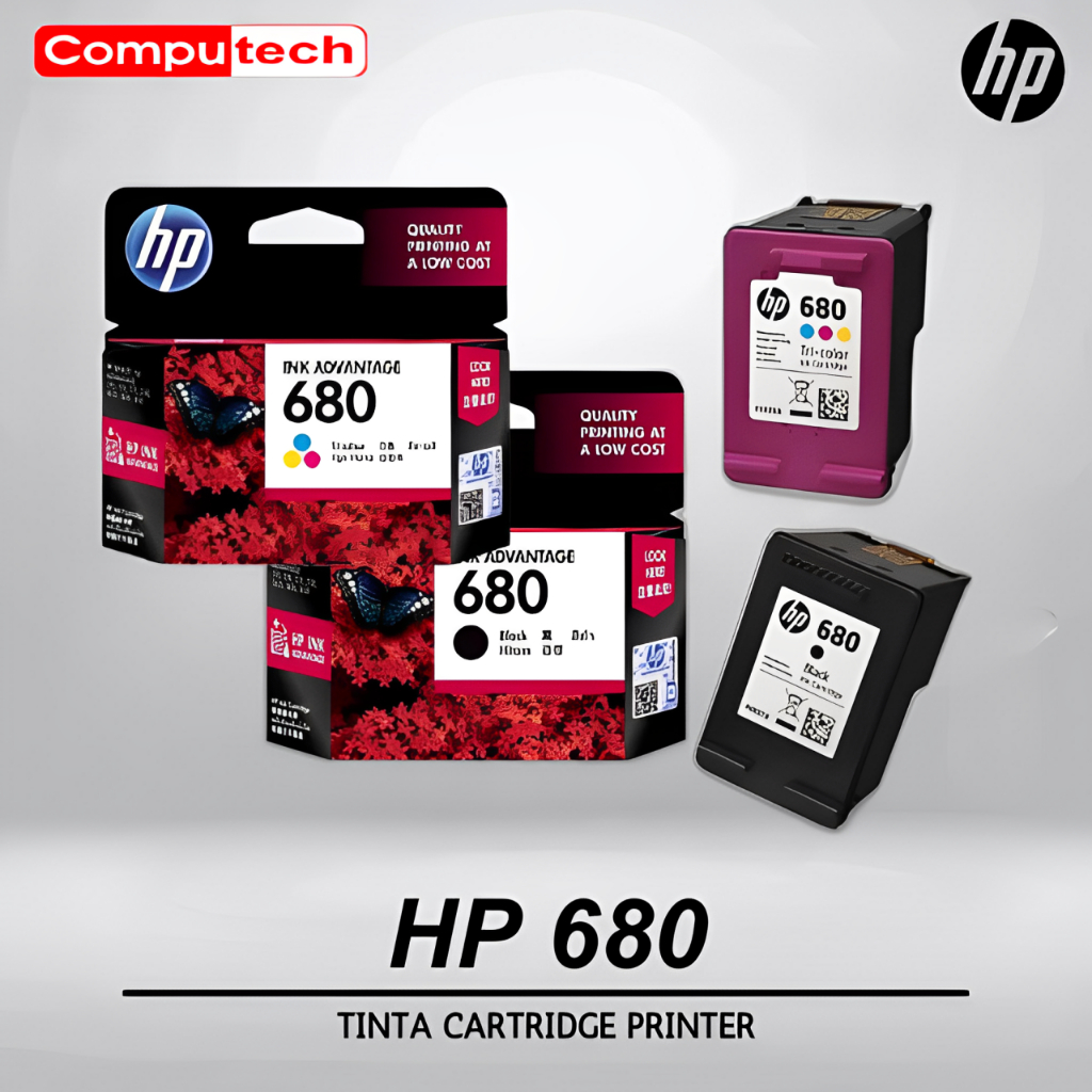 Jual HP Tinta Cartridge Printer 680 Black & Tri Colours Color Ink ...