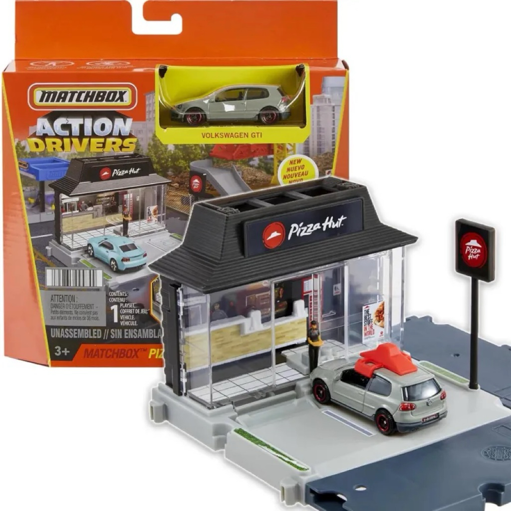 Jual Matchbox Action Drivers : PIZZA HUT PIZZA RUN Playset | Shopee ...