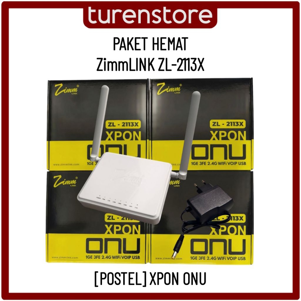 Jual Paket HEMAT ZimmLink XPON ZL-2113X POSTEL bisa OLT EPON GPON ...