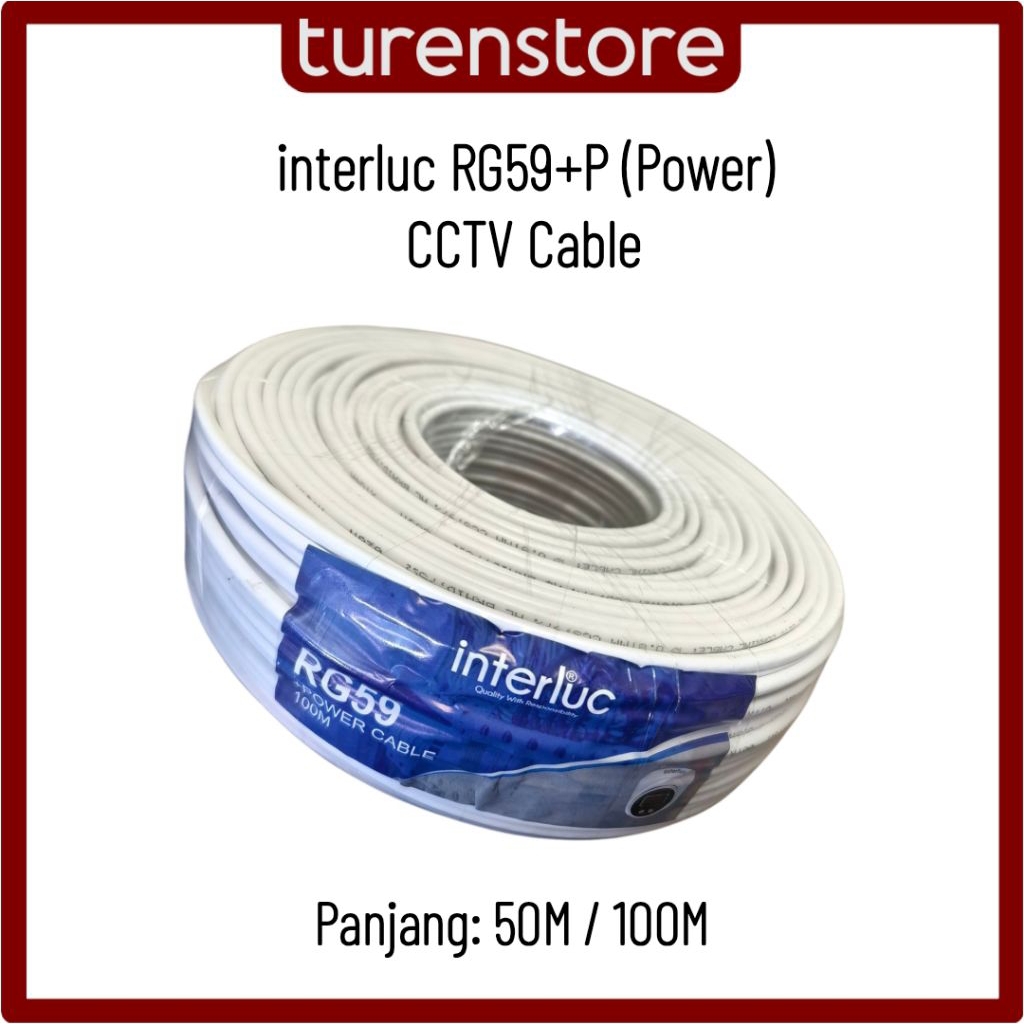 Jual MMP interluc Kabel CCTV RG59+Power 1Roll 50M 100M Coaxial Cable ...