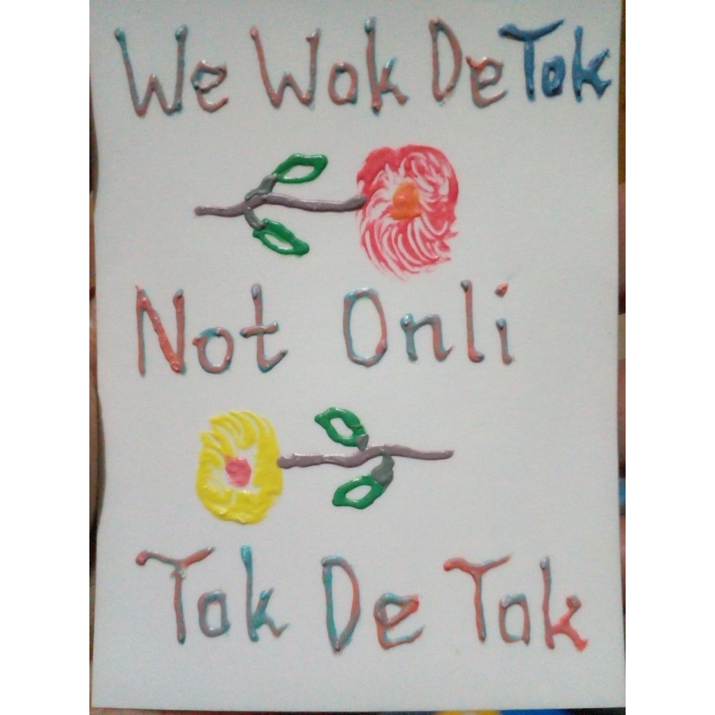 Jual British Sticker Timbul : We Wok De Tok, Not Onli Tok De Tok ...