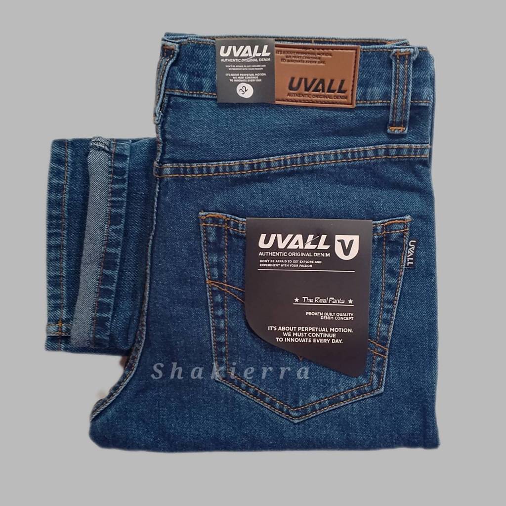 Jual Celana Jeans Denim Panjang Tidak Melar Cowok Model Standar Regular ...