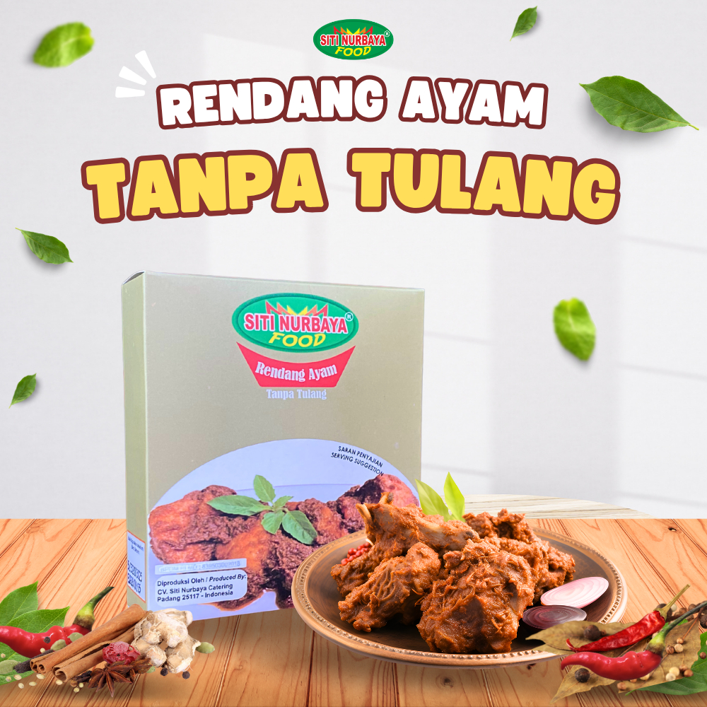 Jual Rendang Ayam Tanpa Tulang Siti Nurbaya Food 250gr | Shopee Indonesia