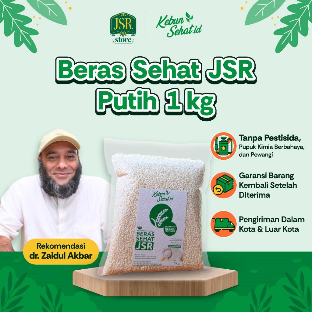 Jual Beras Sehat JSR 1 Kg - Bebas Residu, Bebas Pestisida & Pemutih ...