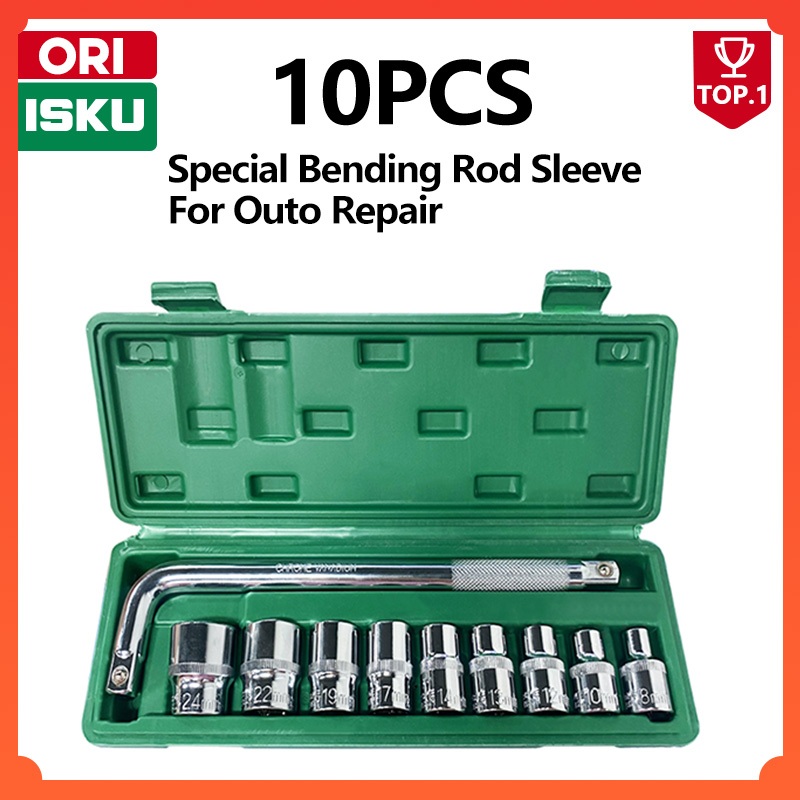 Jual ISKU Mata kunci sok set 10Pcs Termasuk 9pcs 8-24mm 1/2 inch 6PT ...