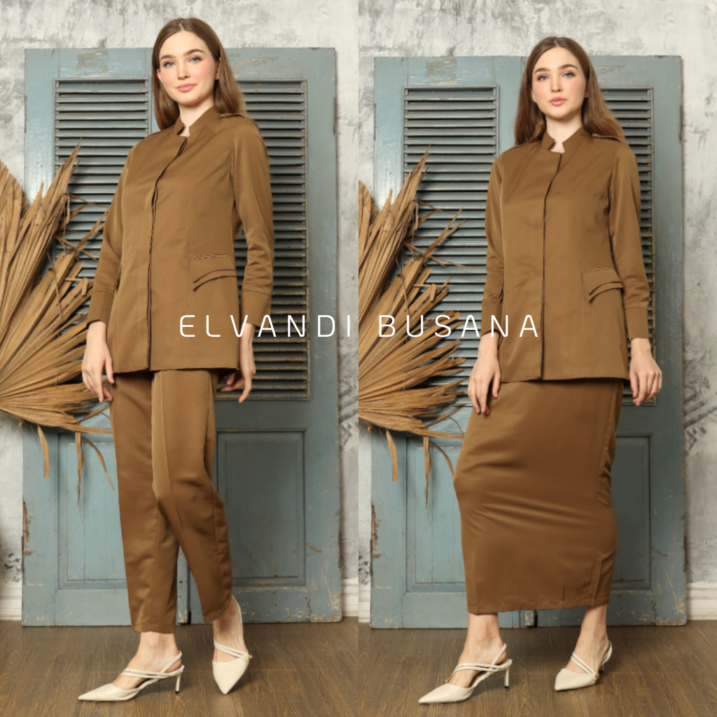 Jual Blazer Wanita Baju Kerja Kantor Seragam Dinas PDH PNS Pemda Guru ASN Wanita kode 6609 Pemda ...