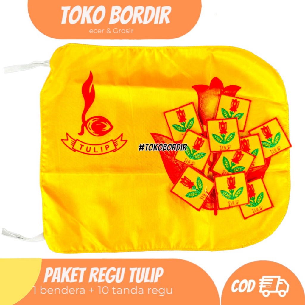 Jual Paket regu pramuka tulip ( 1 bendera regu + 10 tanda regu tulip ...