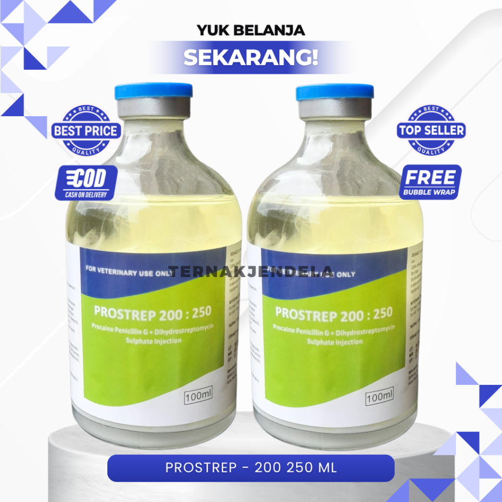 Jual Prostrep - 200 250 antibiotik mastitis, metritis akut dan infeksi ...
