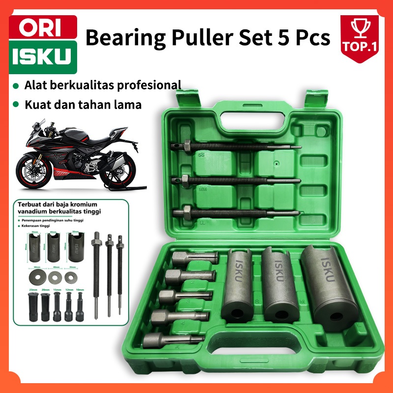 Jual ISKU Treker Bearing Puller Set Disassembler Set 5 Pcs Bearing ...