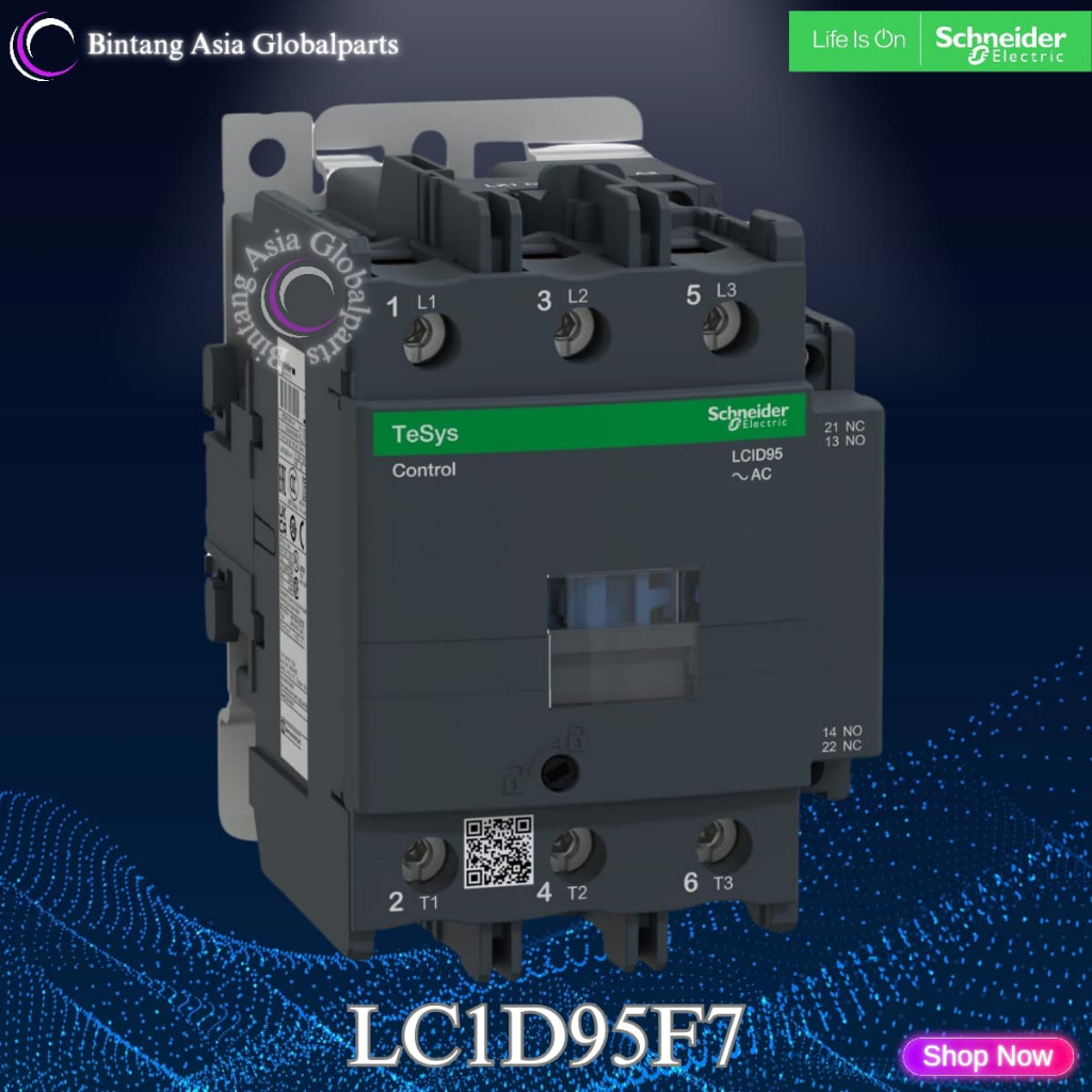 Jual Kontaktor 3p 95a Schneider LC1D95F7 110v Original / Kontaktor 3 ...