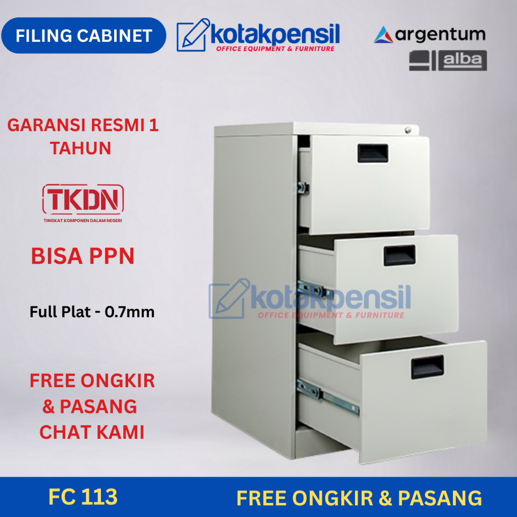 Jual Filing Filling Cabinet ARGENTUM FC 113 | Feeling Cabinet 3 Laci ...
