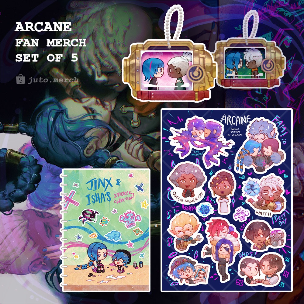 Jual ARCANE FAN MERCH SET OF 5 (LEAGUE OF LEGENDS) | Shopee Indonesia
