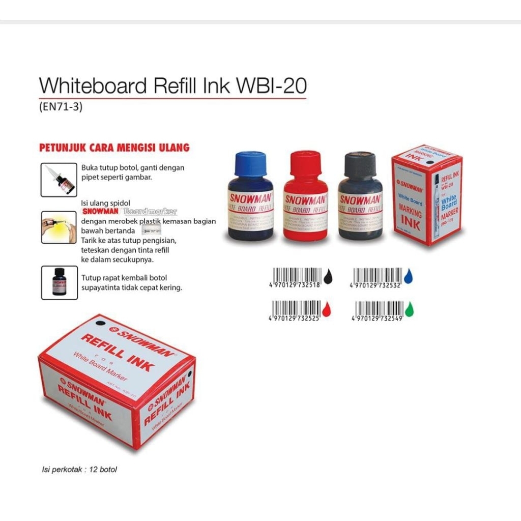 Jual Tinta Spidol Whiteboard ( WBI-20 ) | Shopee Indonesia