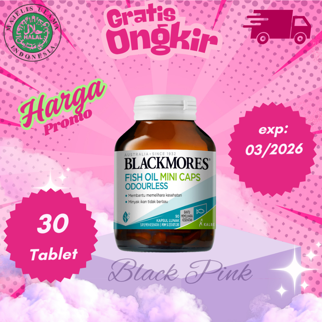 Jual BLACKMORES FISH OIL MINI CAPS ODOURLESS TABLET 30 | Shopee Indonesia