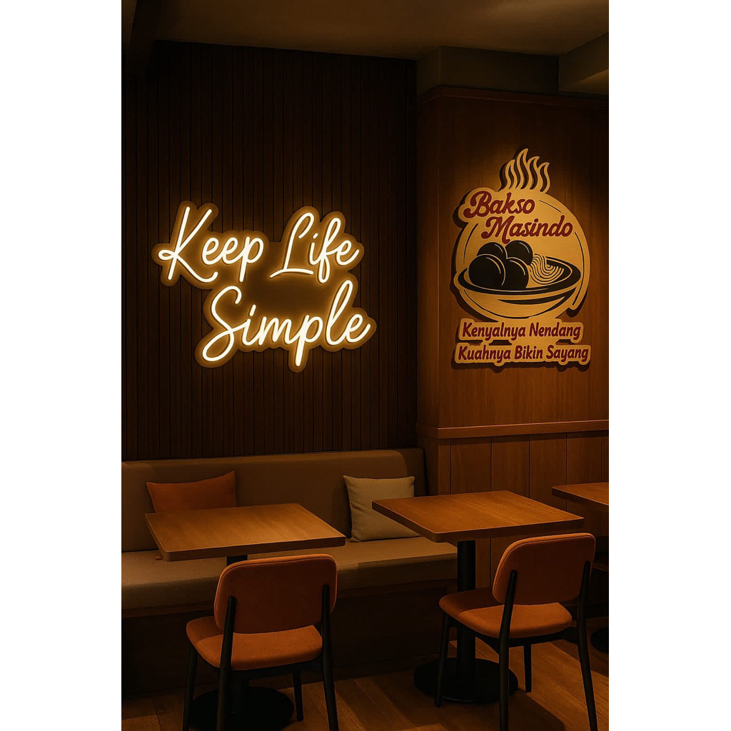 Jual AULIART NEON FLEX AKRILIK HURUF NYALA LETTER SIGN DEKORASI DINDING ...