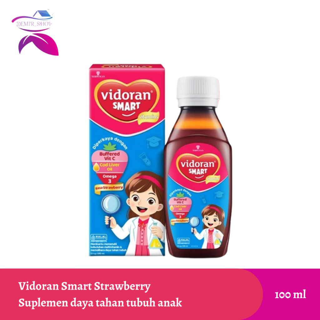 Jual Vidoran Smart Strawberry Sirup 100 ml / Vitamin Anak | Shopee ...