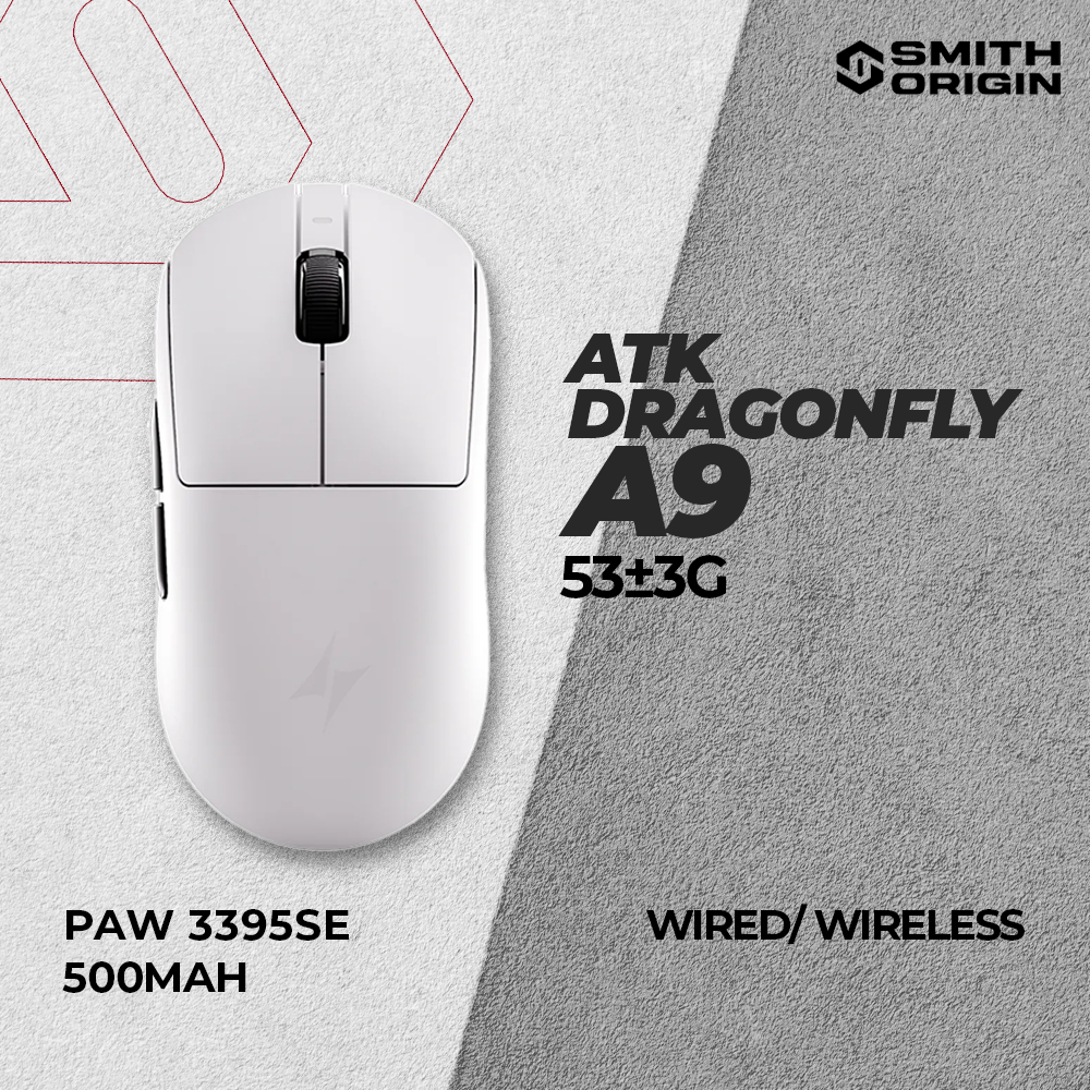 Jual ATK Dragonfly A9 Wireless Gaming Mouse Tri Mode 53g Lightweight E ...