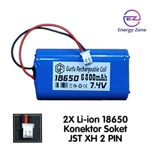 Jual Battery Batre Baterai Li-ion (Lithium-ion) 2x 18650 6800mAh 7.4V ...