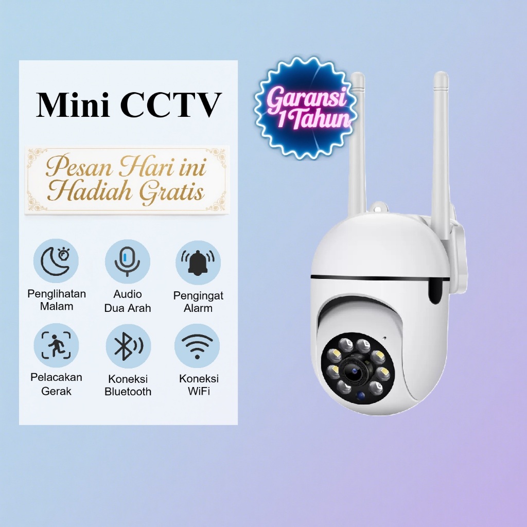 Jual Kamera CCTV Penglihatan Malam Penuh Warna Outdoor Tahan Air IP65 ...
