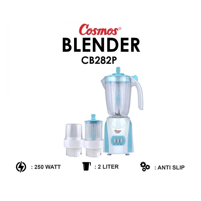 Jual Cosmos CB282P Blender Plastik 2 Liter CB-282P Stainless Steel CB ...