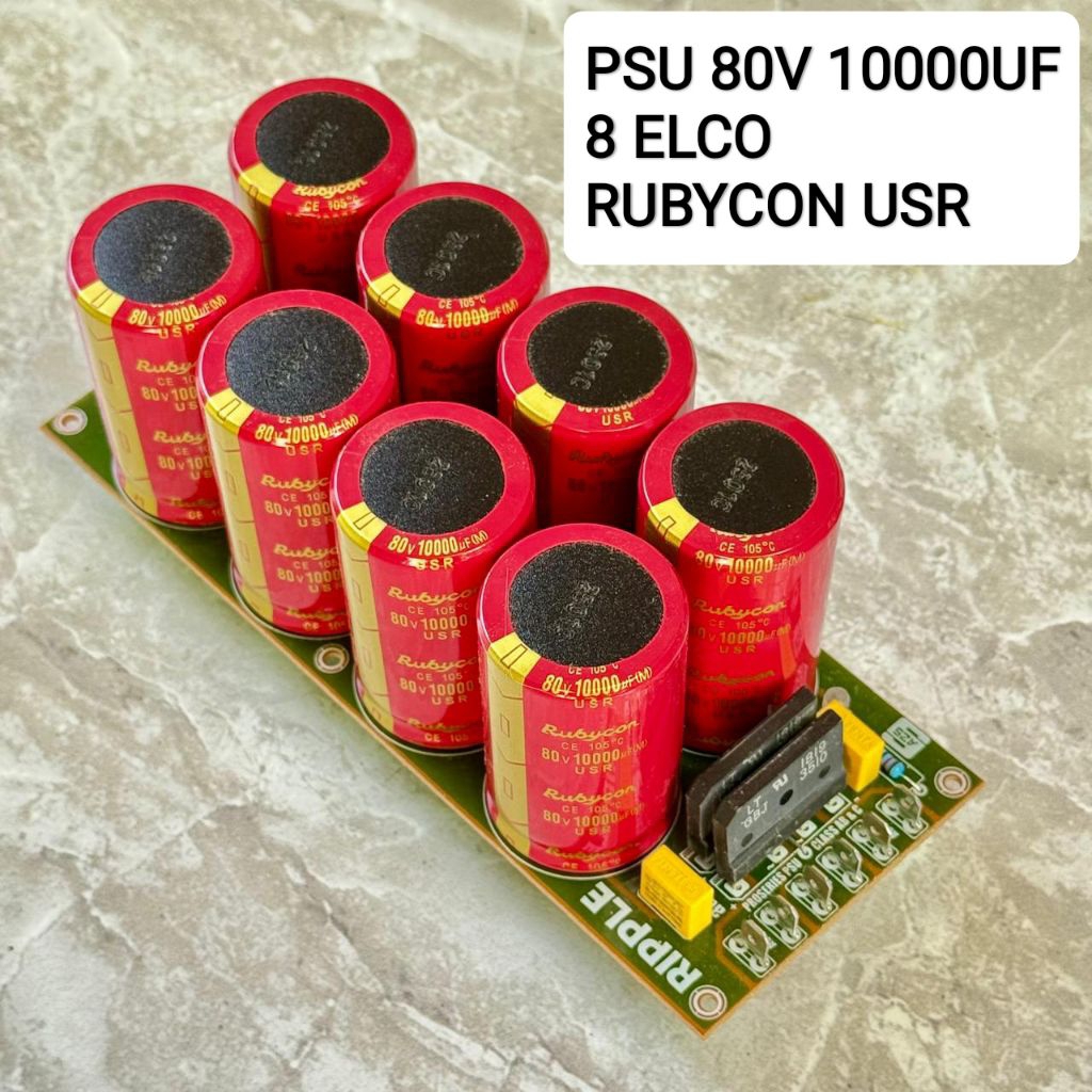 Jual psu 8 elco rubycon 80v 10000 uf USR Japan non aspal lengkap dioda ...