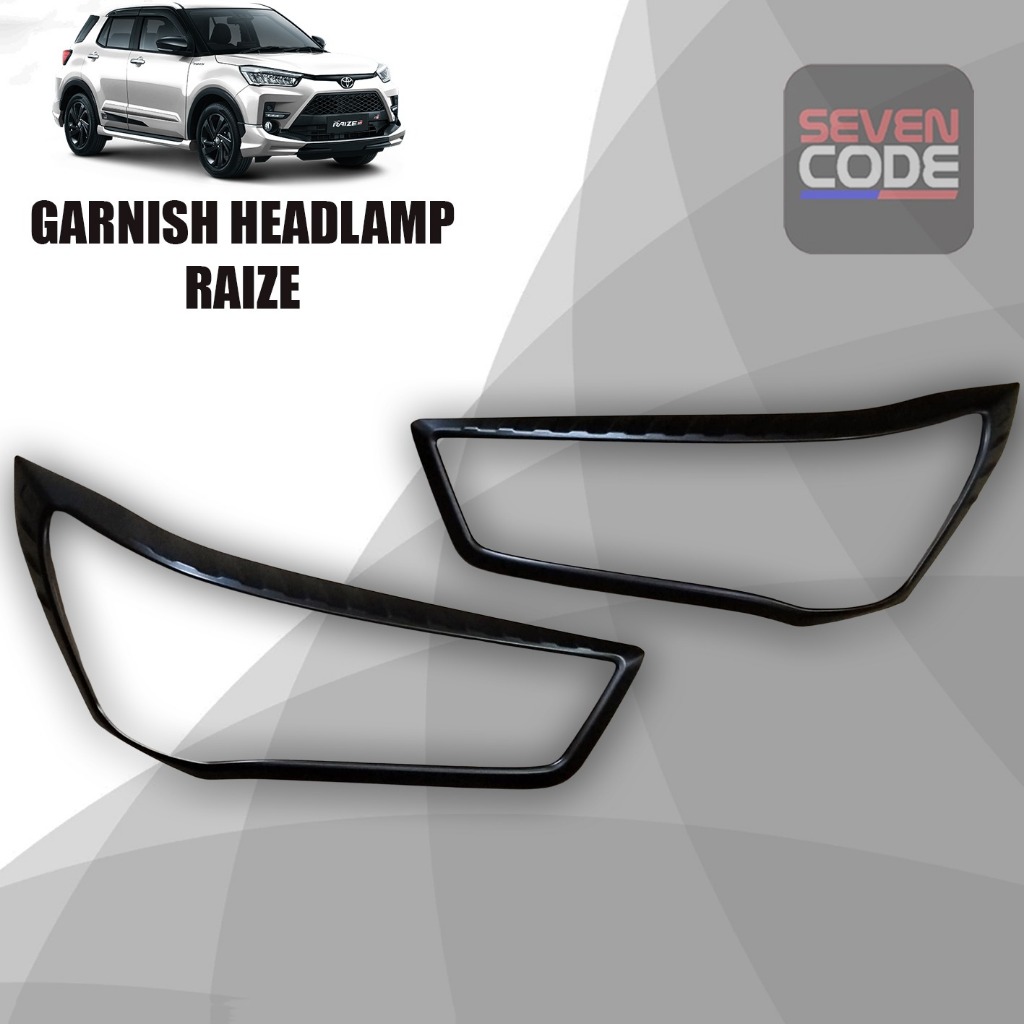 Jual GARNISH HEADLAMP RAIZE HITAM COVER HEADLAMP TOYOTA RAIZE HITAM ...