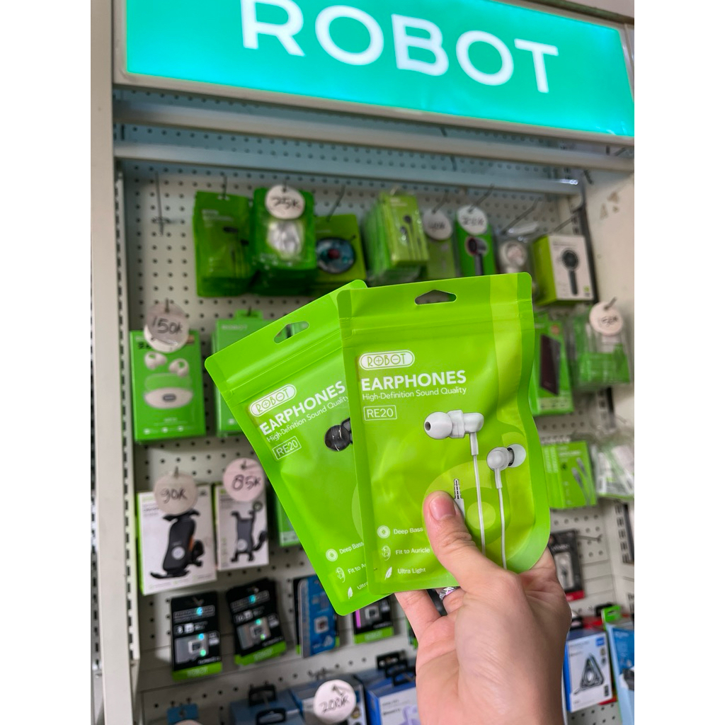 Jual HF ROBOT RE20/ Headset Kabel Robot Original | Shopee Indonesia
