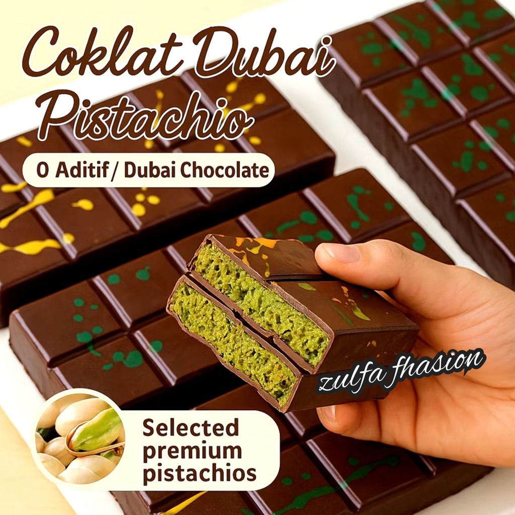 Jual ( 100% Original ) Coklat Dubai Kunafe Original "PISTACHIO KUNAFE" Chocolate Viral Lembut ...