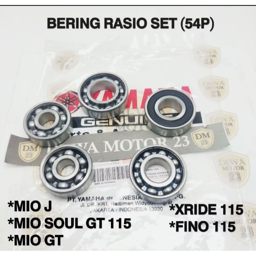Jual paket set bearing rasio (54p) gardan belakang Yamaha Mio j Mio GT ...