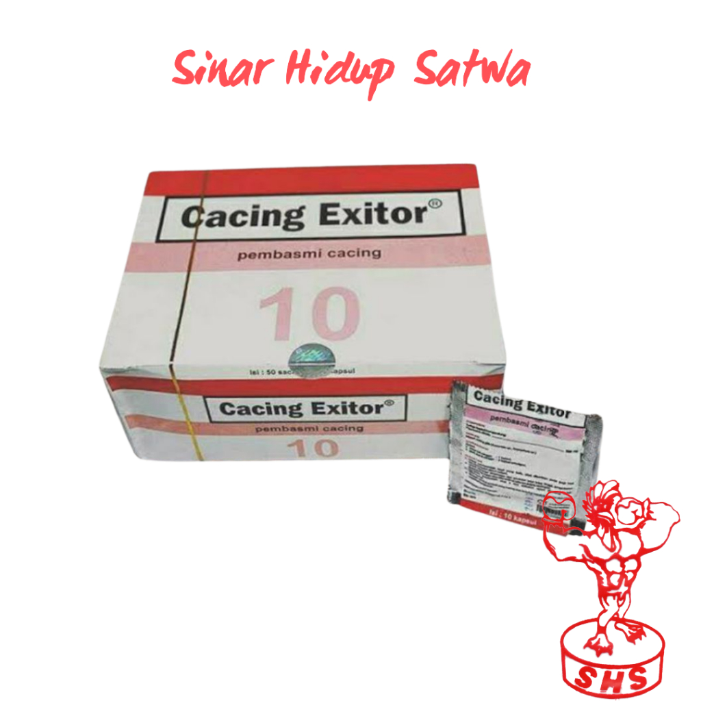 Jual Obat Cacing Exitor 1 BOX isi 50 sachet obat ayam | Shopee Indonesia