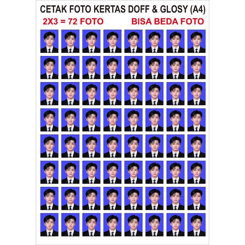 Jual CETAK FOTO KERTAS DOFF & GLOSY (FULL A4) BISA BEDA FOTO | Shopee ...
