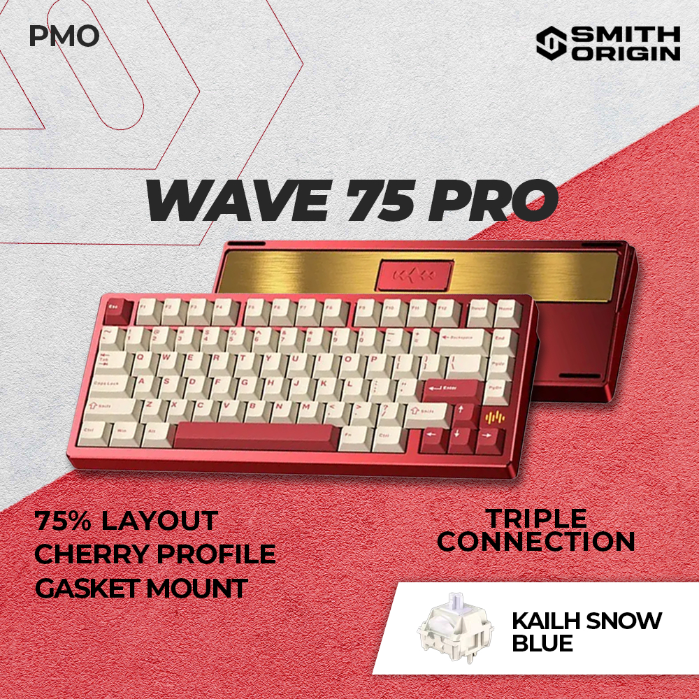 Jual PMO WAVE75 PRO QMK Trimode Wireless Aluminum Mechanical Keyboard | Shopee Indonesia