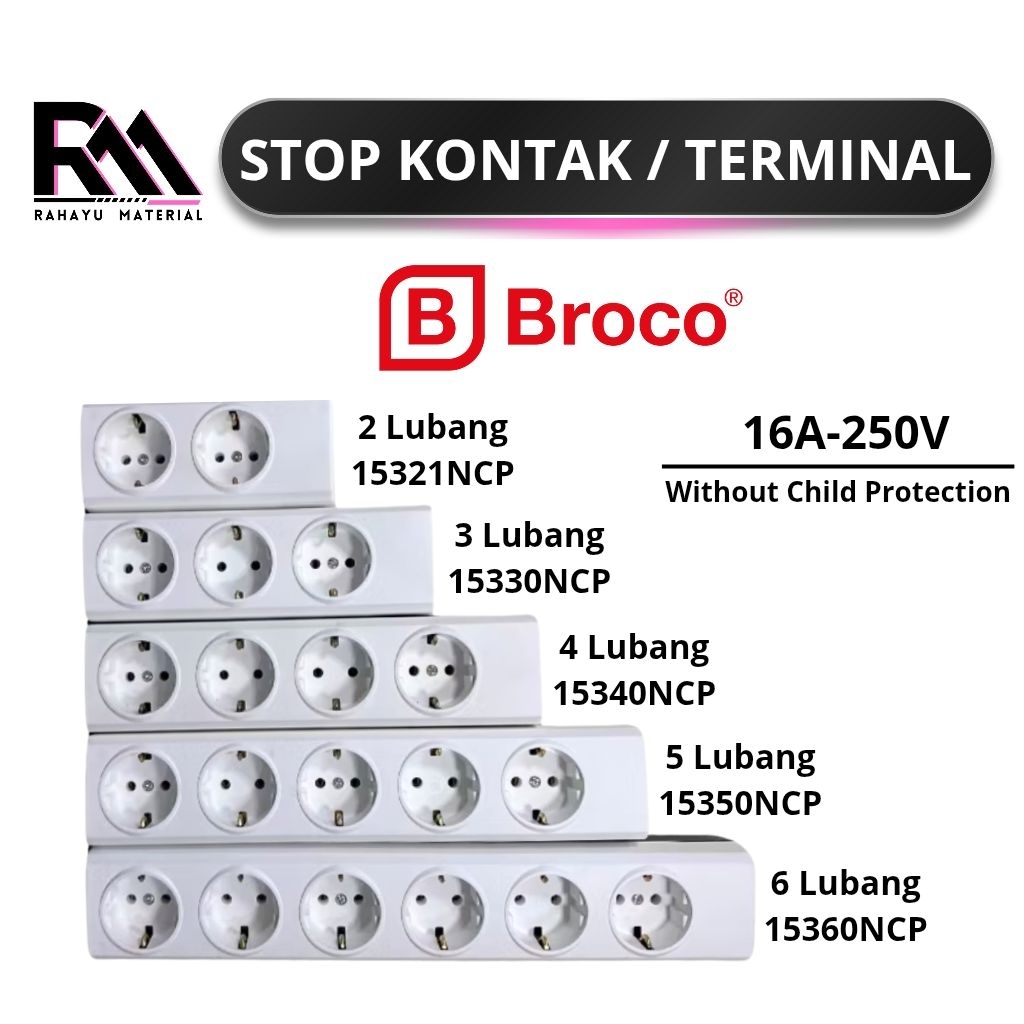 Jual Broco Stopkontak listrik multi gang socket colokan broco 1 2 3 4 5 ...