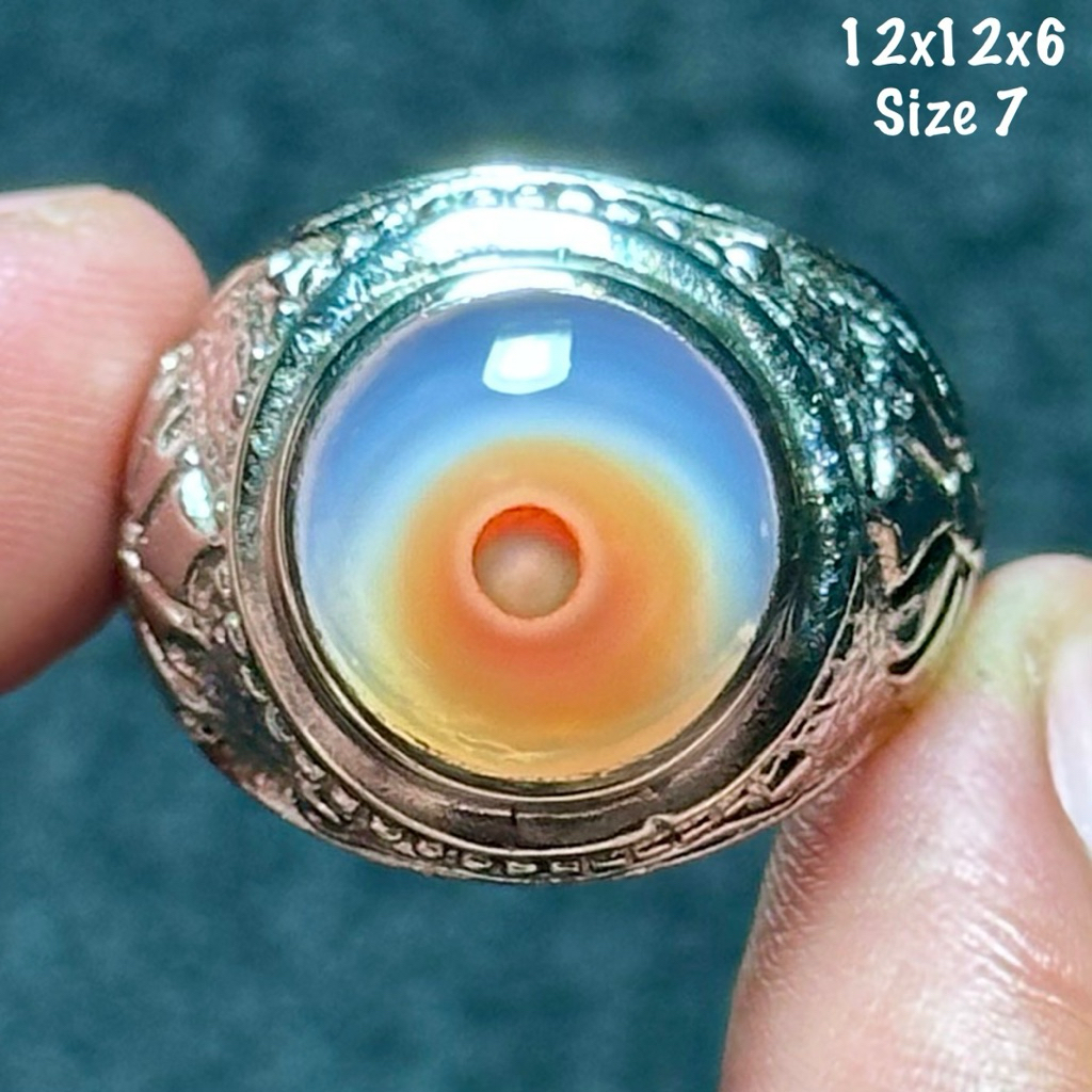 Jual Cincin Batu Akik Natural Baturaja Puser Mata 3D Kristal (asli alam ...