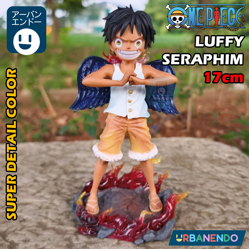Jual Action Figure Luffy Seraphim 17cm One Piece Mainan Pajangan Patung ...