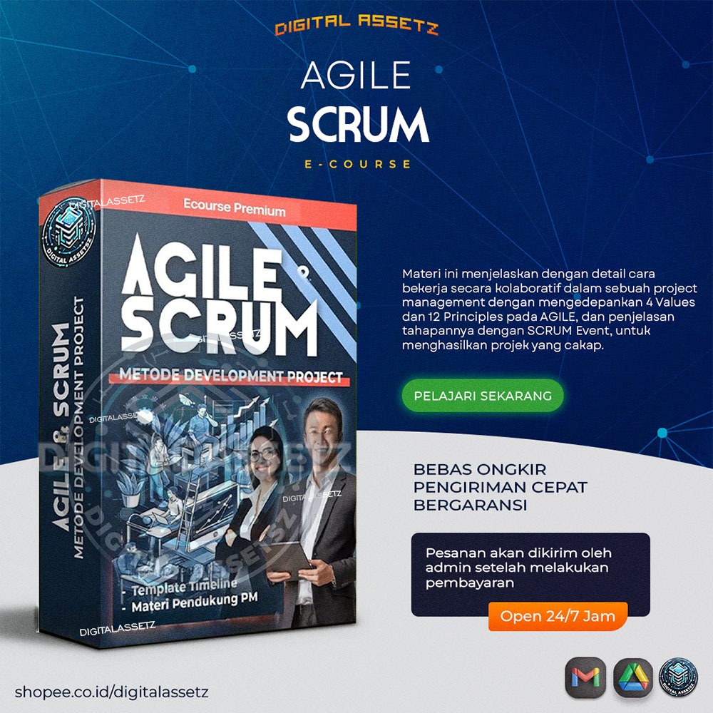 Jual [EC241] AGILE & SCRUM PROJECT MANAGEMENT METHOD - Ecourse Belajar Metode Pengembangan ...