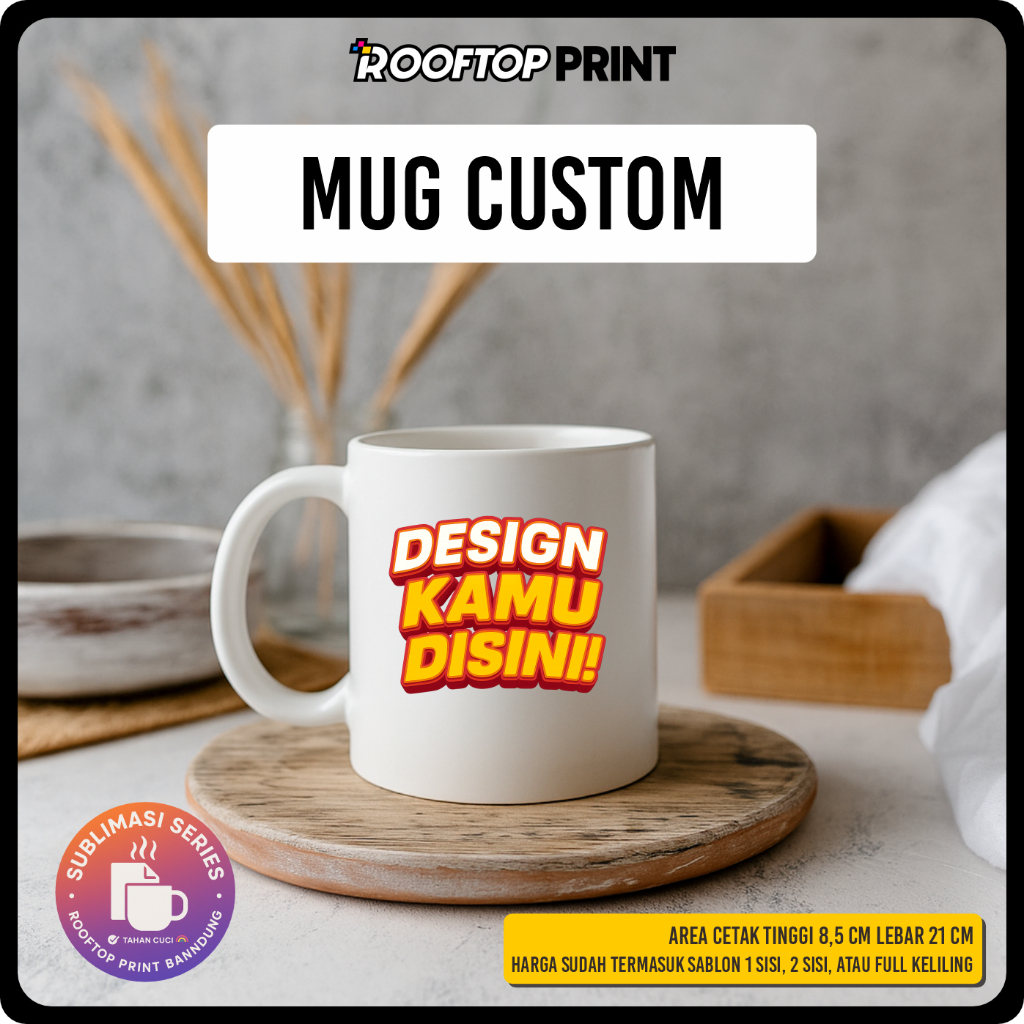 Jual Mug Keramik Custom / Desain Bebas / Cocok untuk Hadiah, Souvenir ...