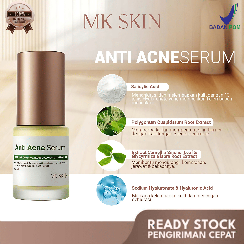 Jual MK Skin Anti Acne Serum - Mengontrol Minyak Berlebih dan Mengatasi ...