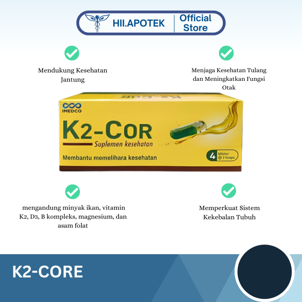 Jual K2-COR Heart & Liver Health Tablet - 28 Tablets per Box | Shopee ...